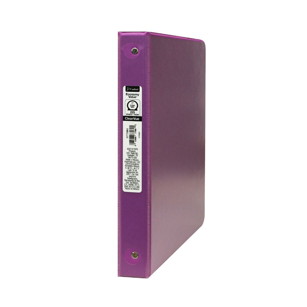 Carpeta de Argollas Cardinal Economy Value 1 Clearvue Morada | Bodega ...