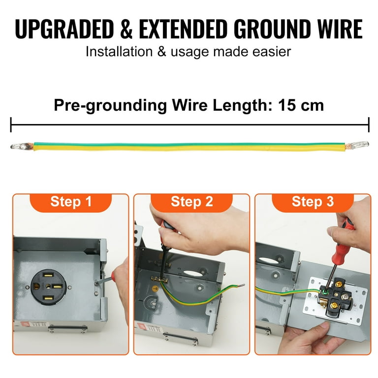 Rv Outdoor Electrical Box Weatherproof RV Power Outlet Box, 30A
