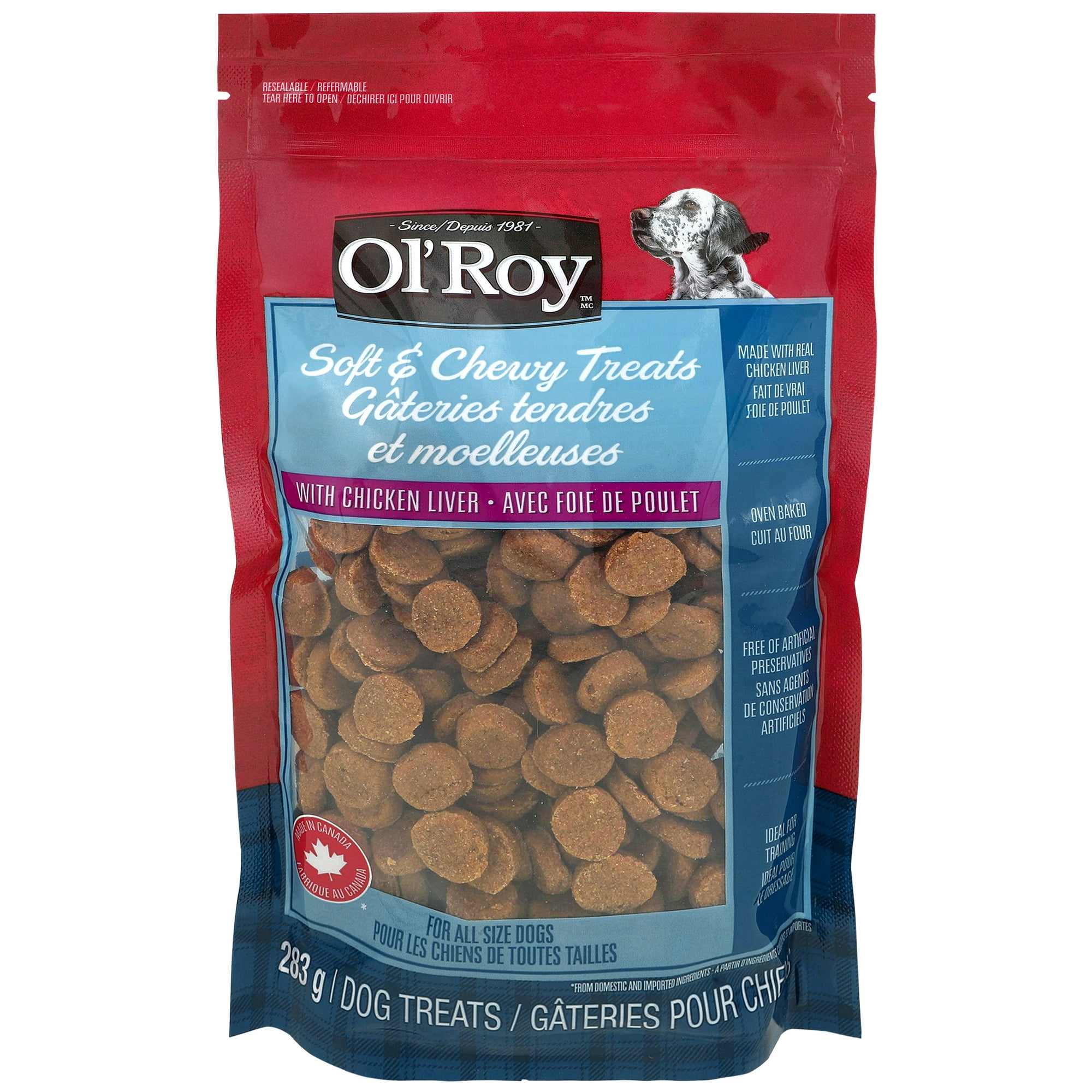 Click here for Olroy Soft Liver Dog Treats Single Serve;283g prices