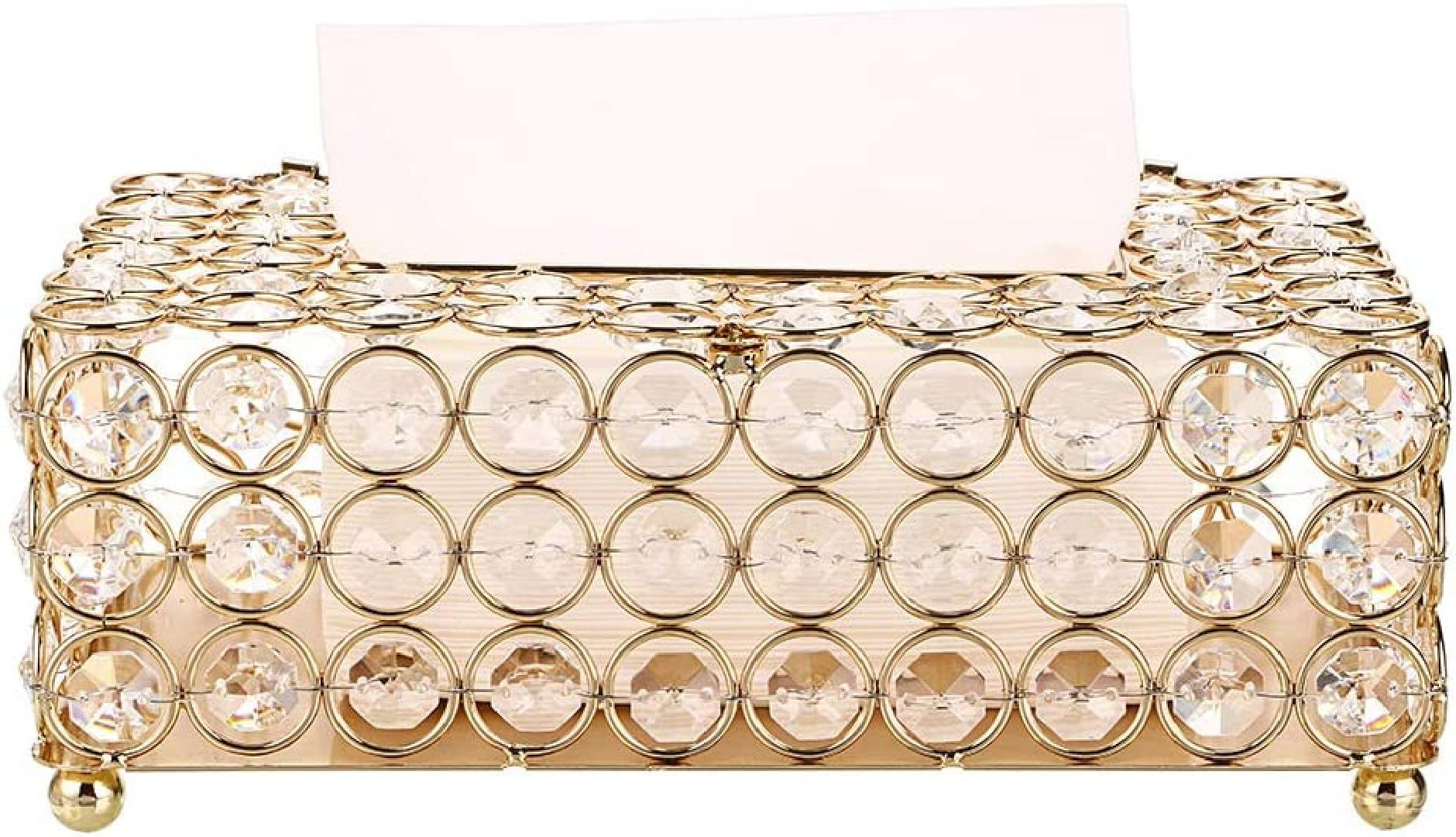 Rectangular Crystal Tissue Box Cover, Decorative Toliet Paper Box ...