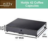 Nifty Solutions K-Cup Coffee Pod Holder – Rolling Storage Drawer, 42 ...