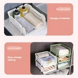 Stackable Trays Sturdy PP Storage Rack for Office Bathroom - Walmart.com