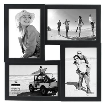 Black PUZZLE 8-Opening collage frame by Malden - Walmart.com