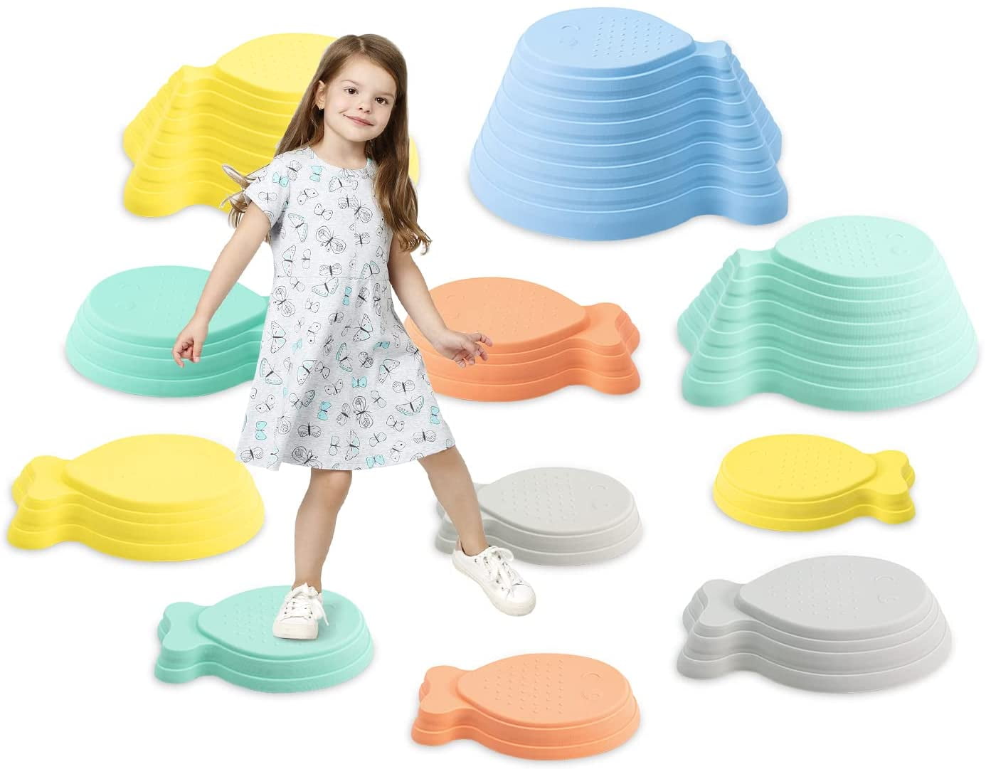 Balance Stepping Stones for Kids 11pcs Anti-skidding Stepping Stones ...
