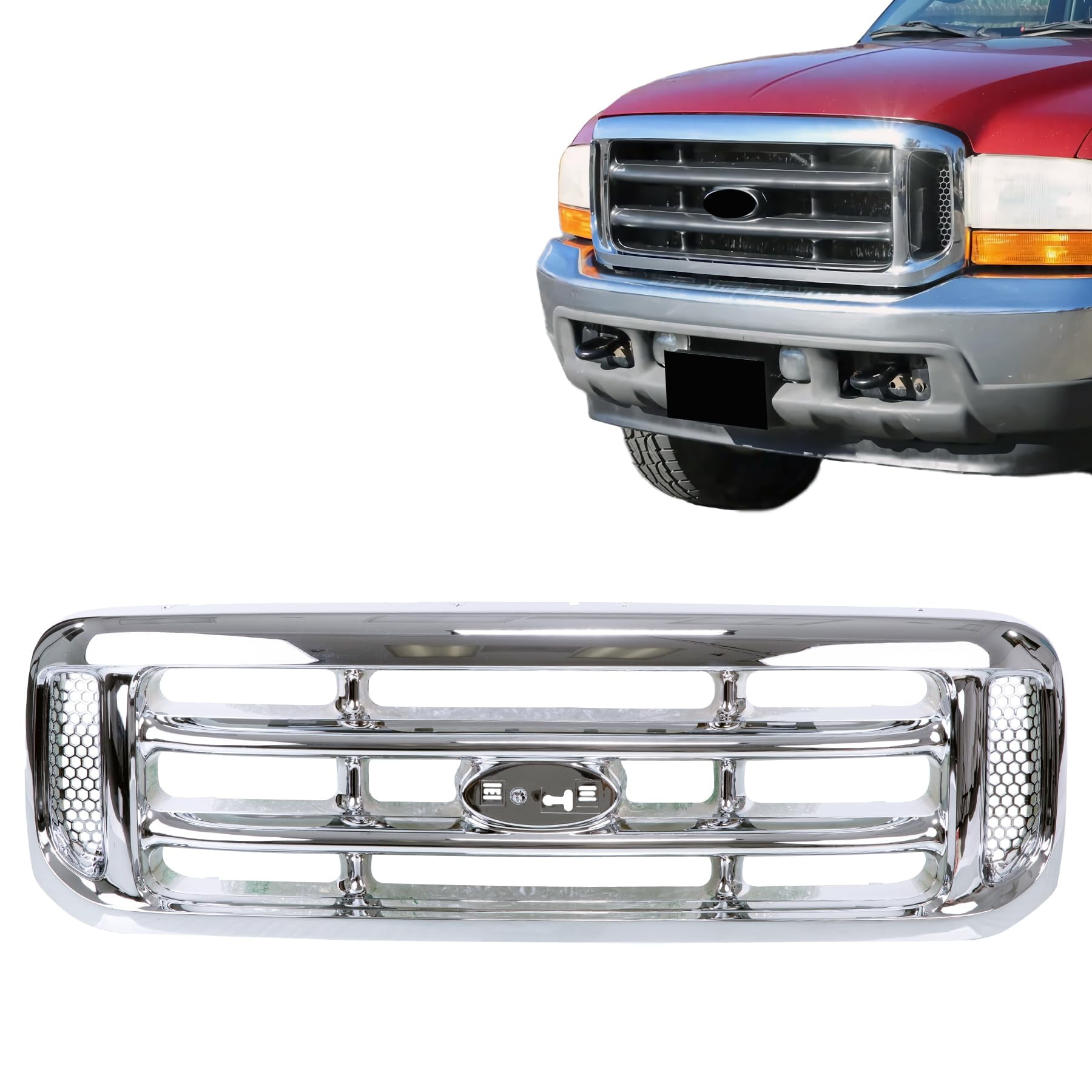 Click here for Titanium Plus Autoparts New Front Grille Grill Chr... prices
