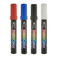 DecoColor® Red, Blue, Black & White Chisel Tip Acrylic Paint Marker Set ...