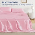 Seasonwood Pink Sheets Queen Size Soft 1800 Microfiber Satin Sheet Set ...