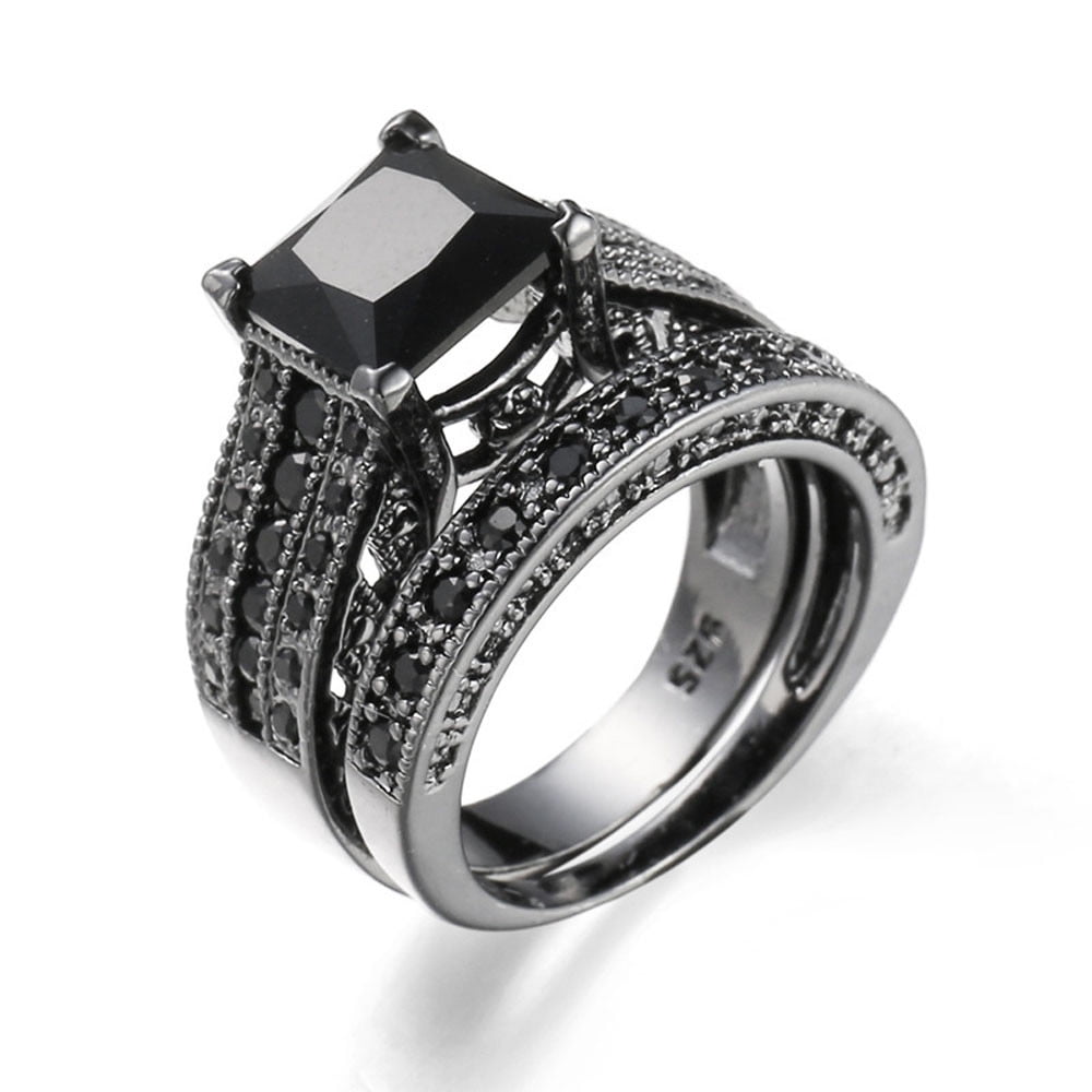 Click here for Egnmcr Rings 2-In-1 Womens Vintage Diamond Engagem... prices