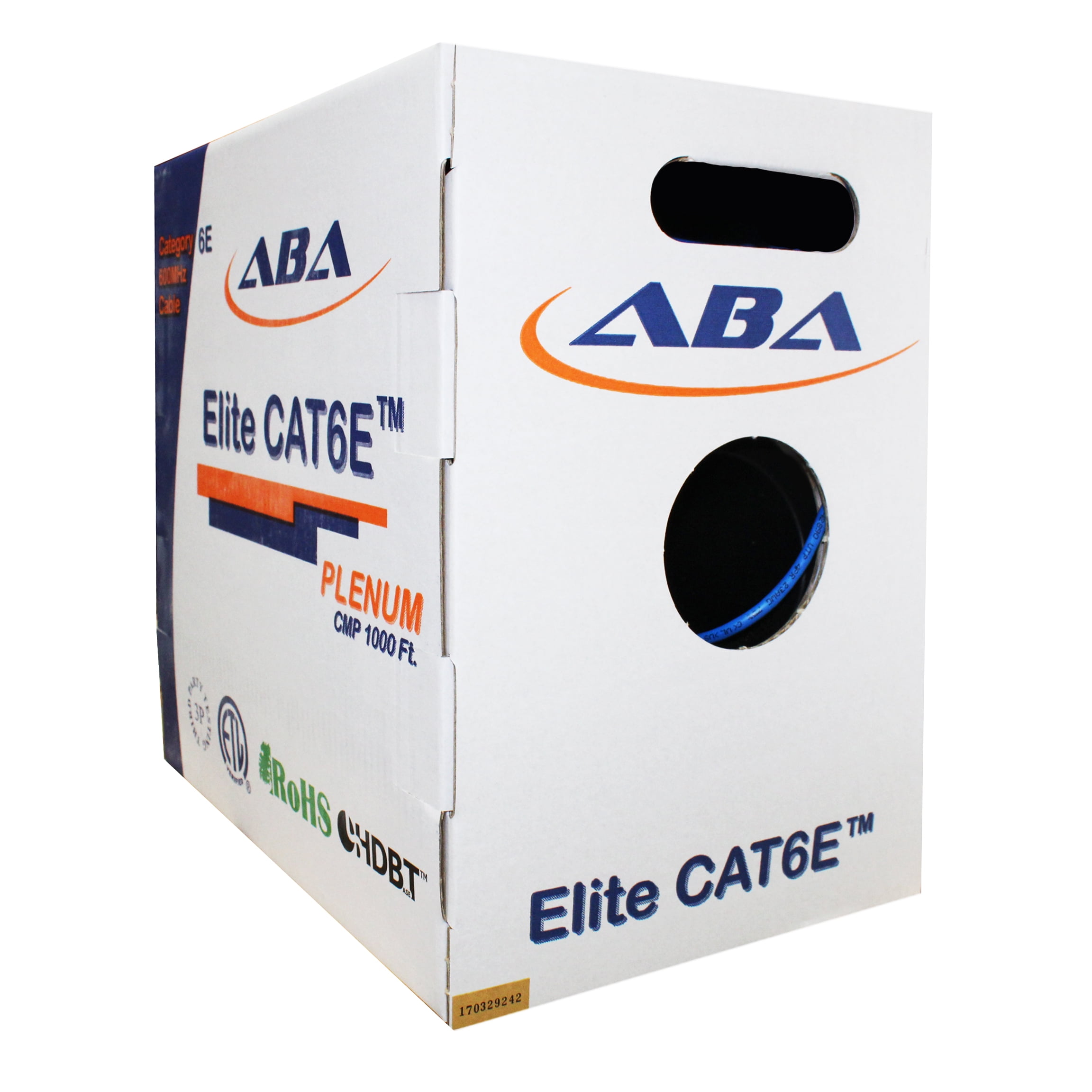 Infinity Cable Plenum 600MHz Cat6E Solid CMP 100% Pure Copper, Bulk ...