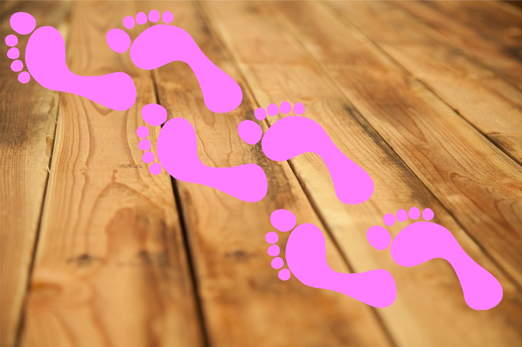 FOOTPRINTS ~ WALL OR FLOOR DECAL, HOME DECOR QTY 6 feet ea. 2" X 5 ...