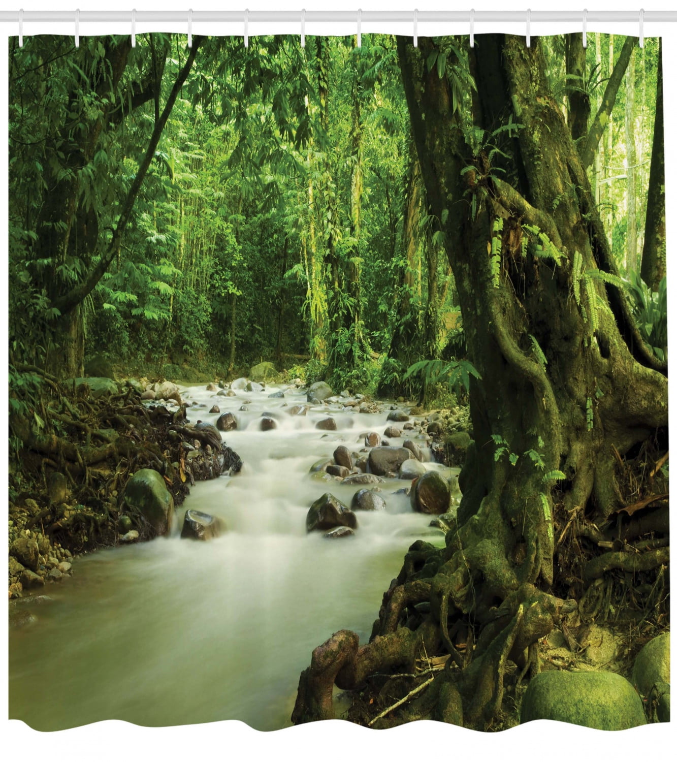 Rainforest Decorations Shower Curtain Set Tropical Rainforest And
