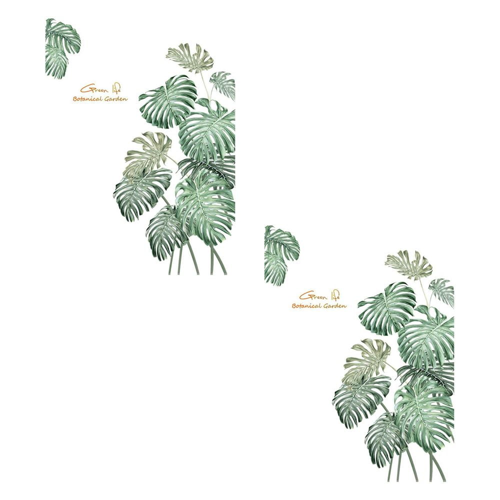 2PCS PVC Classroom Dress Up Leaf Wallpaper Grass Wall Decal Nature ...