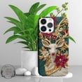 3D PRINT Elegant Reindeer Phone Case, Holiday Embellished Design ...