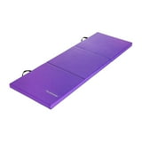 BalanceFrom 6 Ft. Three Fold Exercise Mat with Handles for Gym, Purple ...