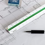 "Mr. Pen- 12"" Architectural Drafting & Engineering Triangular Scale ...