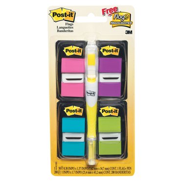 Post-it Flags Combo Pack, 1/2" and 1", Assorted Bright Colors, 320/Pack ...