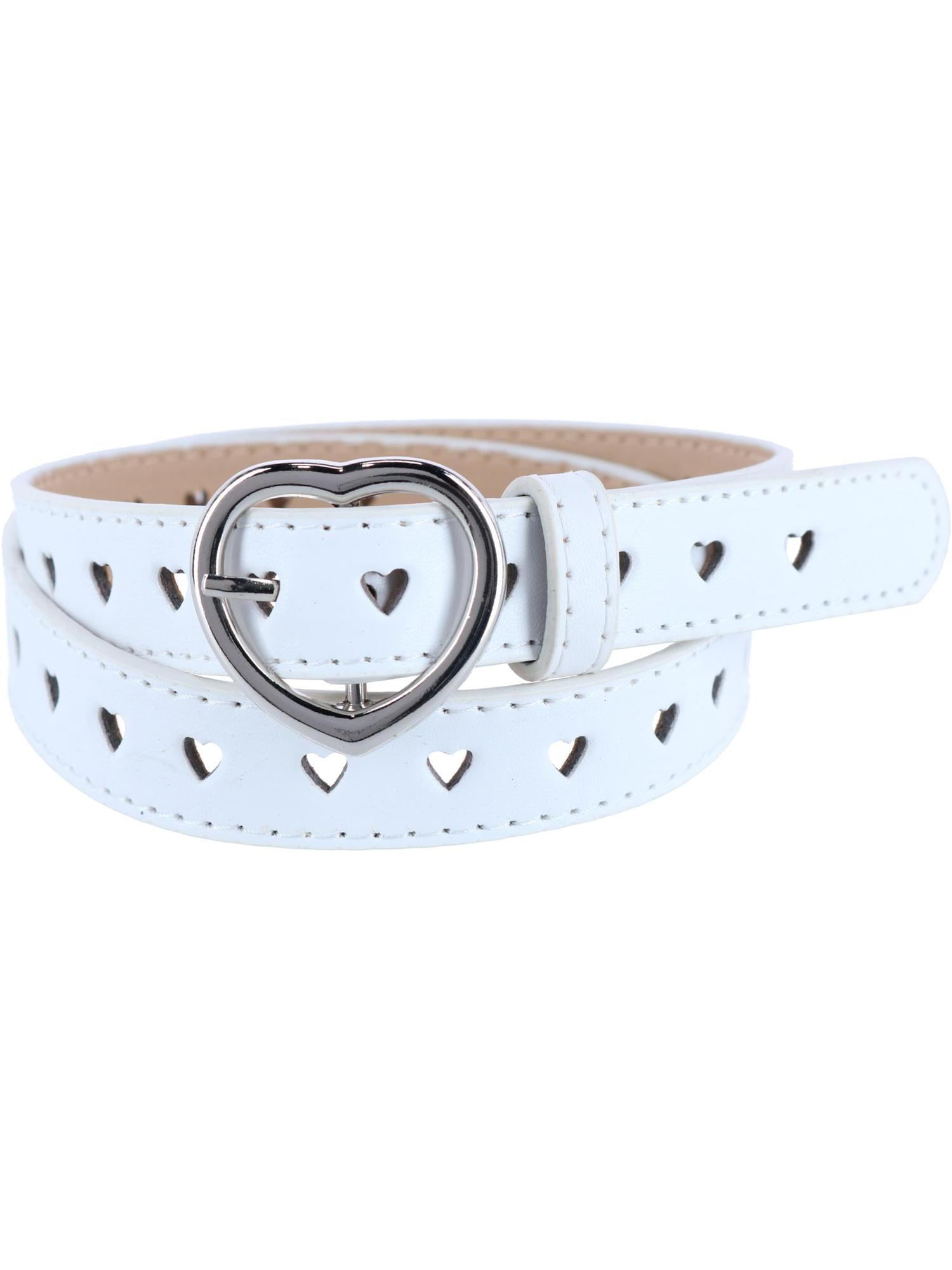 CTM Girls Love Heart Punched Hole Belt - Walmart.com