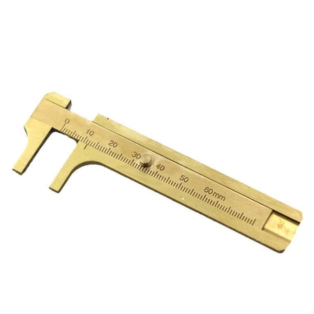 80/100/120mm Mini Brass Vernier Caliper Portable Pocket-size Vintage ...
