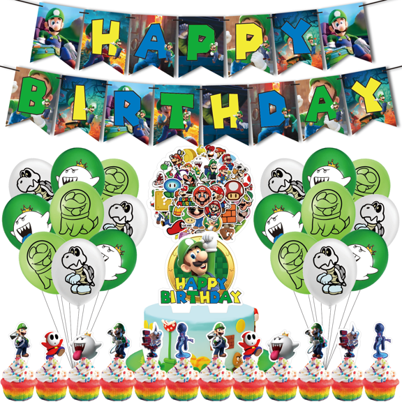 Luigi Mansion Party Supplies Decor Decorations Plates Movie Background ...