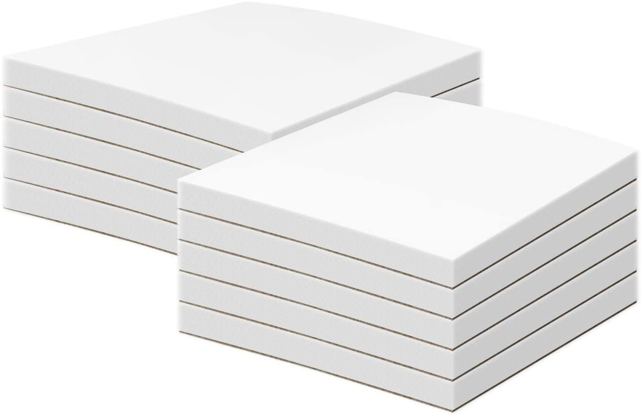 White Memo Pads, 50 Sheets Per Pad, (10 Pads Per Pack) with a Chipboard ...
