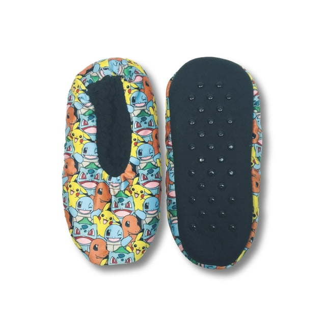 Pokemon Pikachu Character House Shoes: Boys Fuzzy Slipper Socks for ...