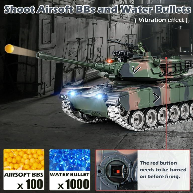 Rc Snowmobile Tanque Teledirigido Fisca 1/18 Remote Control M1A2 With 2 ...