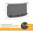 Suncast Backyard Oasis Entertainment Outdoor Bar with Pull-Out Drawers ...