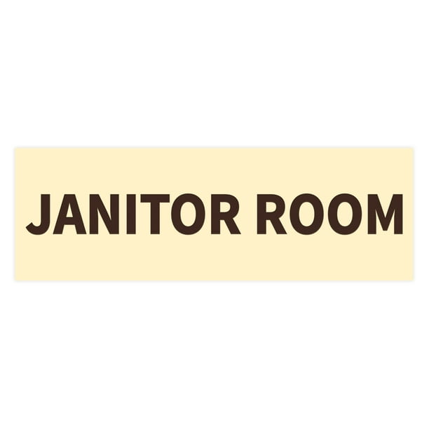 Basic Janitor Room Sign (Ivory/Dark Brown) - Small - Walmart.com
