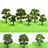 Plastic Fruit Tree HO Scale Train Layout Garden Sand Table Model Trees ...