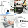 US 300ML Stainless Steel Soap Dispenser Kitchen Sink Pump Bottle Kit w ...