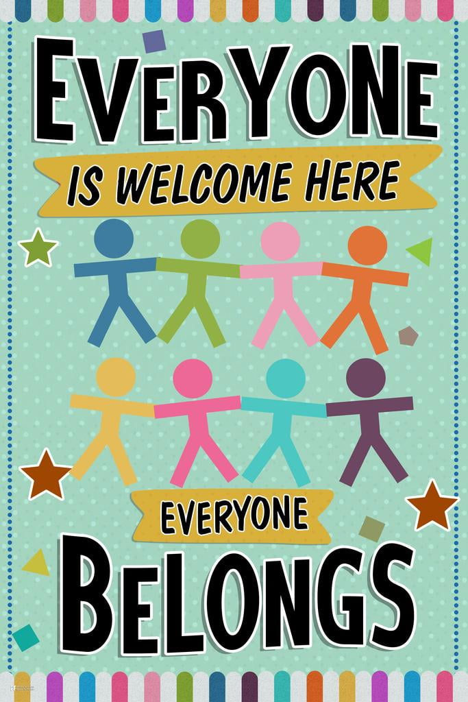 Diversity Posters For Classroom Everyone Is Welcome Here Everyone ...