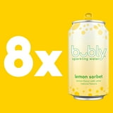 Bubly Lemon Sorbet Sparkling Water, 12 fl oz, 8 Pack Recyclable ...