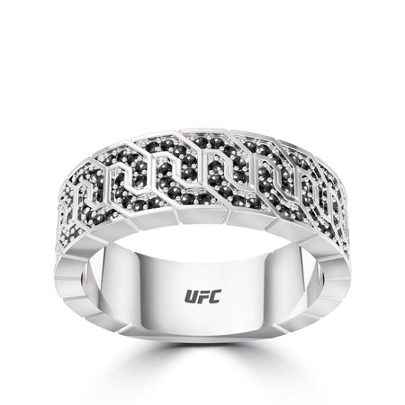 UFC Deluxe Octagon Black Diamond Ring In Sterling Silver | Walmart Canada