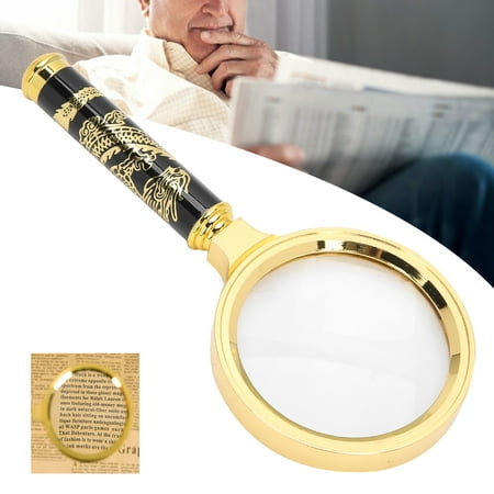 Khall 7X Magnifying Glass 70mm Vintage Handheld Magnifier for Reading ...