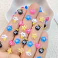 70 Pieces Colorful 3D Cartoon Nail Charms - Mini Resin Decorations for ...
