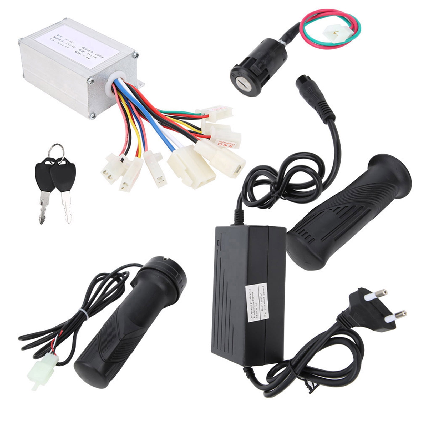 Zaqw Electric Controller,E‑Bike Motor Controller Kit,24V 250W Electric ...