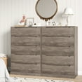 Homfa Vertical 5 Drawer Dresser, Wood Storage Cabinet with Upgraded ...