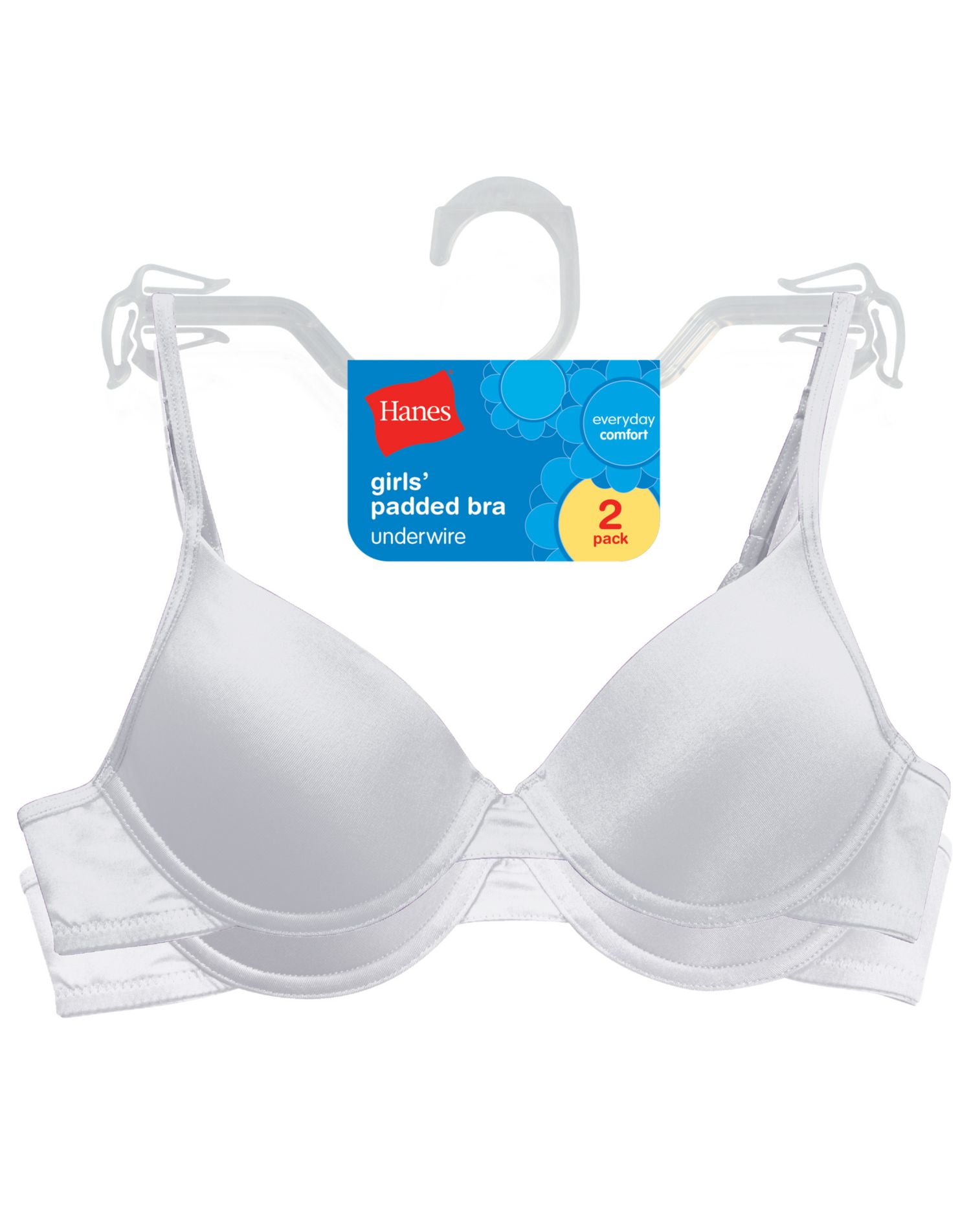 Girls' Padded Underwire Bra 2-Pack - Walmart.com