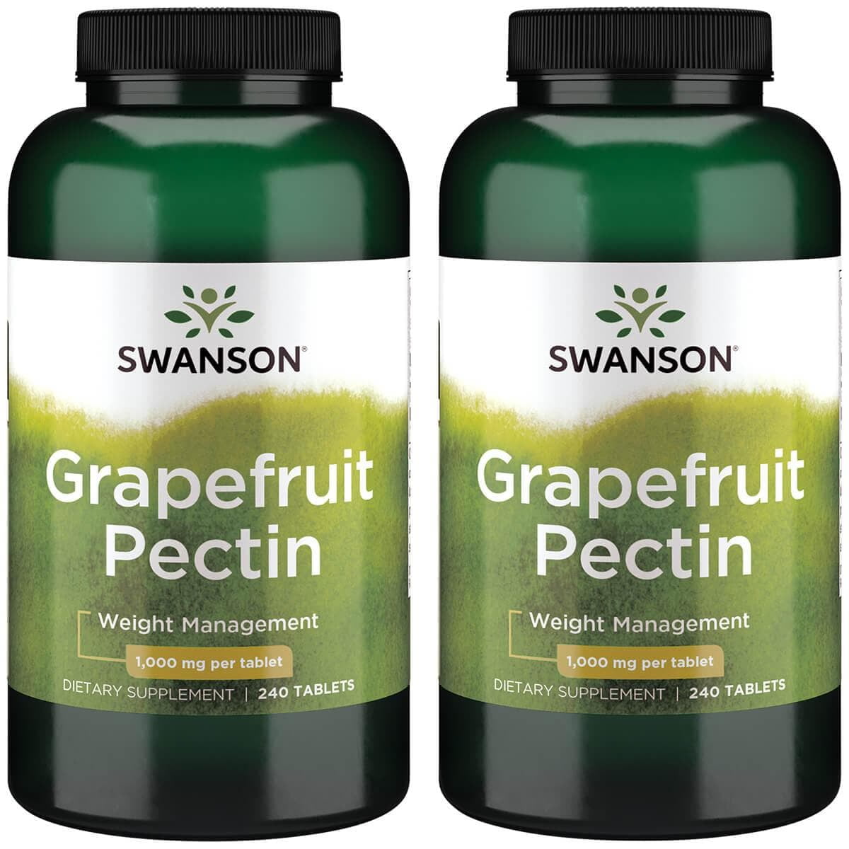 Swanson Grapefruit Pectin 1,000 mg 240 Tabs 2 Pack - Walmart.com