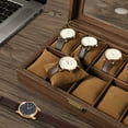 Uten Wood Watch Box, Watch Storage Case, Watch Organizer with Glass ...