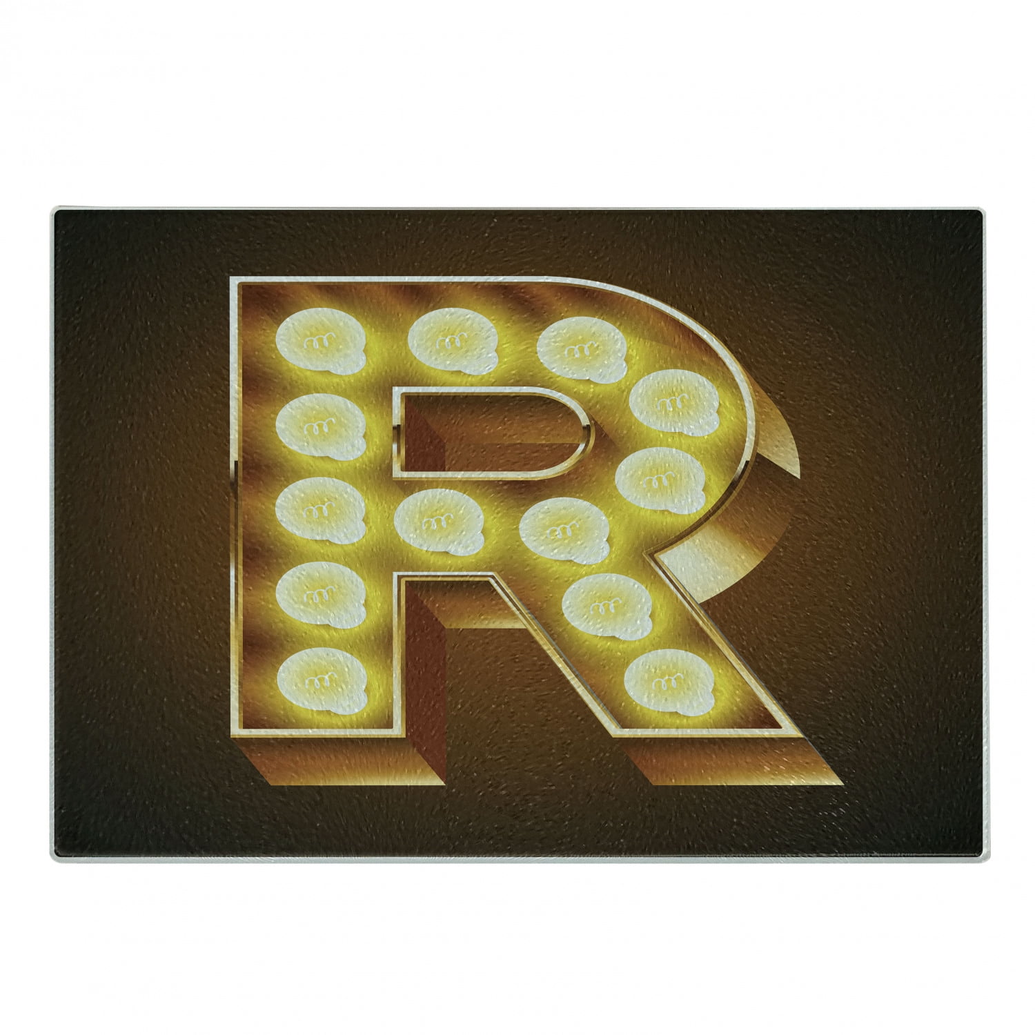 Letter R Cutting Board, Old Carnival Themed Alphabet Capital R Vibrant ...
