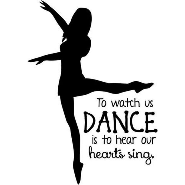 Vinyl Wall Decal: Dancing Wall Quote - Ballerina Dance Bedroom Sticker ...