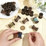 30Pcs Antique Wooden Empty Spools 1.18" Empty Thread Spools Wooden ...