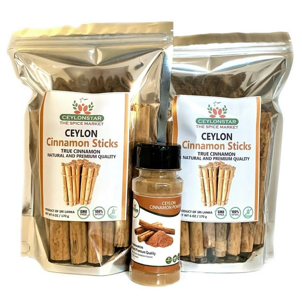 Pure CEYLON cinnamon sticks 12 0z/340 g .with 50g Ceylon cinnamon ...
