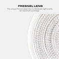 Four Bros FLP 6" Inch Fresnel Glass Lens with White Plastic Trim, 60 ...