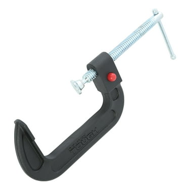 Hyper Tough 4-inch C-Clamp with Steel Threaded Screw and Swivel Jaw Pad ...