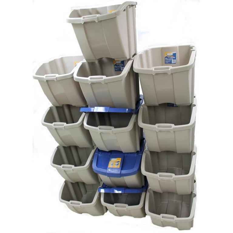 Stackable Recycling Bins Stacking Recycle Bin, 55% OFF