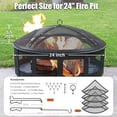 Fire Pit Spark Screen, 24 Inch Outdoor Fire Pit Screen with Handle ...