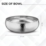 Avador® Set of 3 Premium Stainless Steel Salad Mixing Bowl Hammered ...