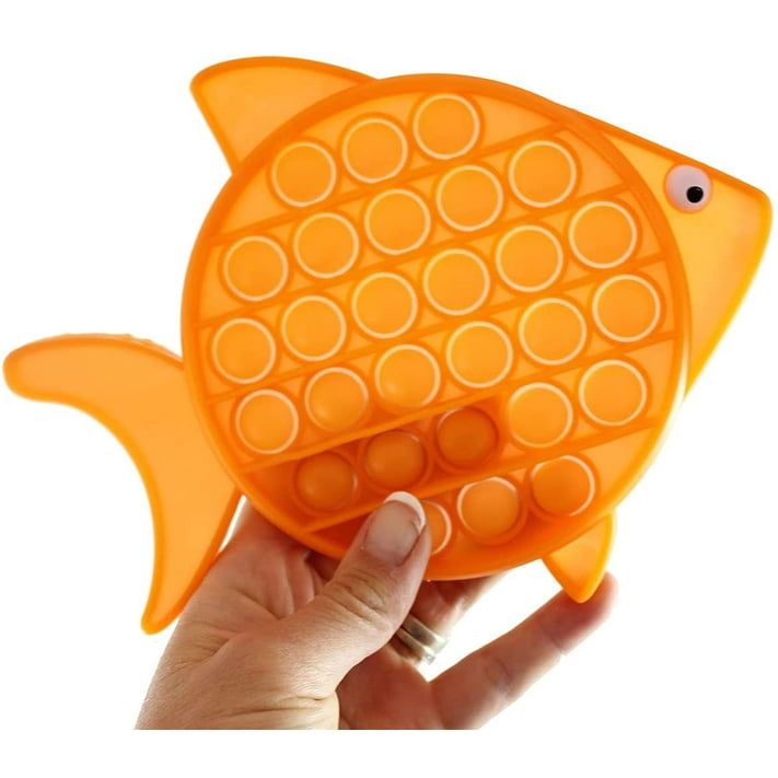 1 FISH Cute Ocean Animal Shaped Pop Silicone Push Poke Bubble Wrap ...